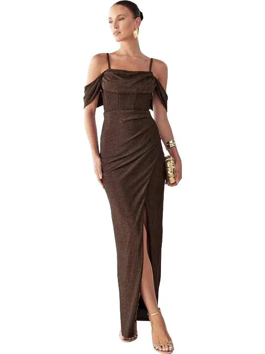 BWLDR Amie Maxi Dress - Rose Gold