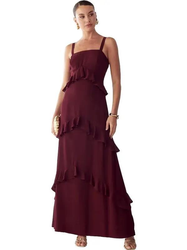 BWLDR Cheri Maxi Dress - Plum