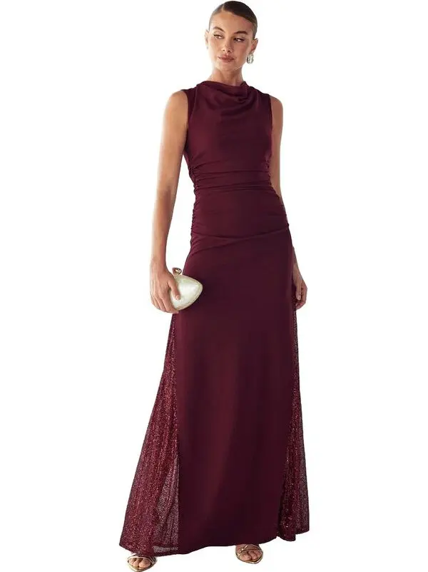 BWLDR Avena Maxi Dress - Burgundy