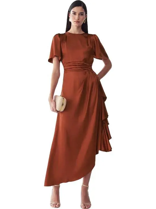 WILLA Narissa Midi Dress - Copper
