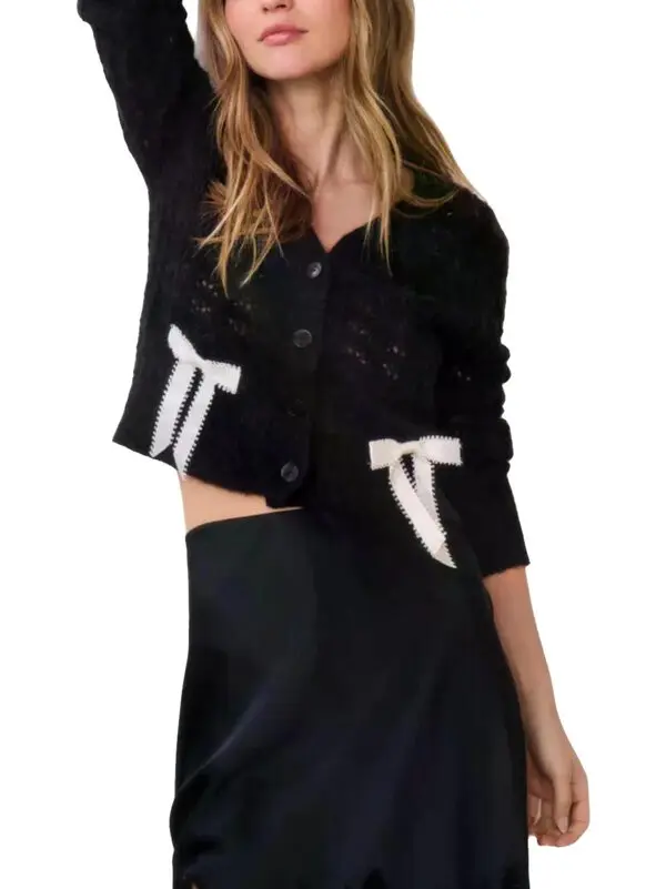 LoveShackFancy Lilly Bow-detailed Cardigan - Blue
