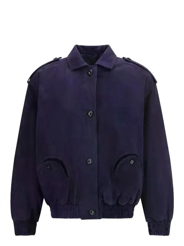 BLAZÉ MILANO Charlie Epaulettes Bomber Jacket - Blue
