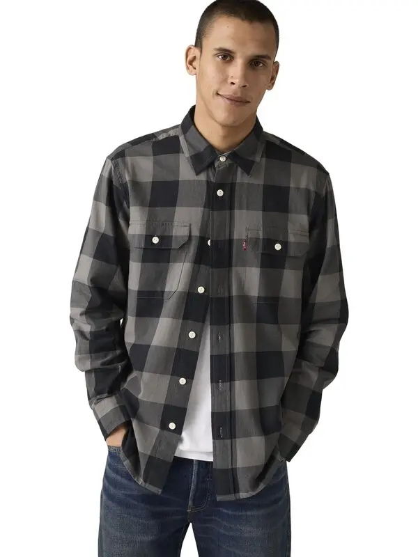 LEVI'S Classic Worker Overshirt - Albany Plaid Smoked Pearl