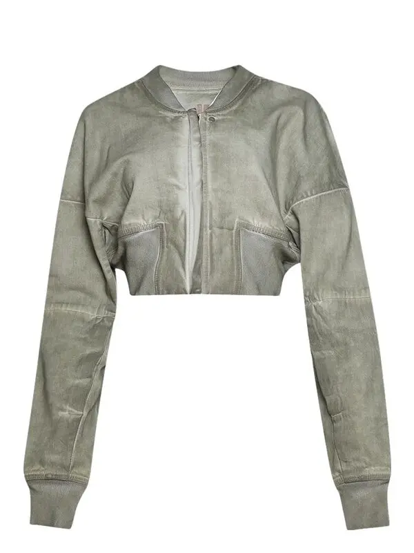 Rick Owens Flight Cropped Jacket - White