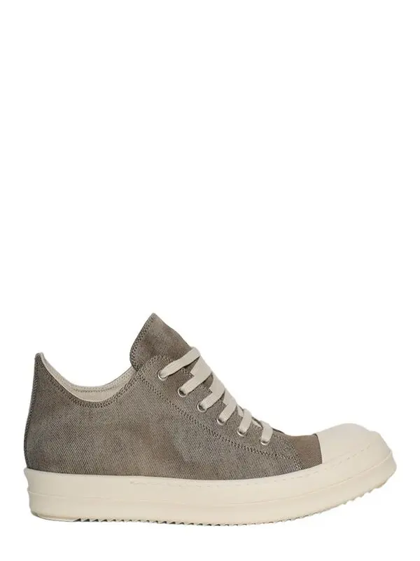 Rick Owens Denim Low Sneakers - Grey