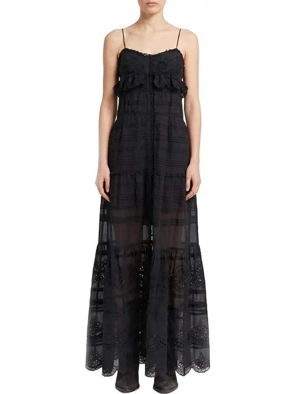 Isabel Marant Étoile Sangallo Cotton Maxi Dress - Black
