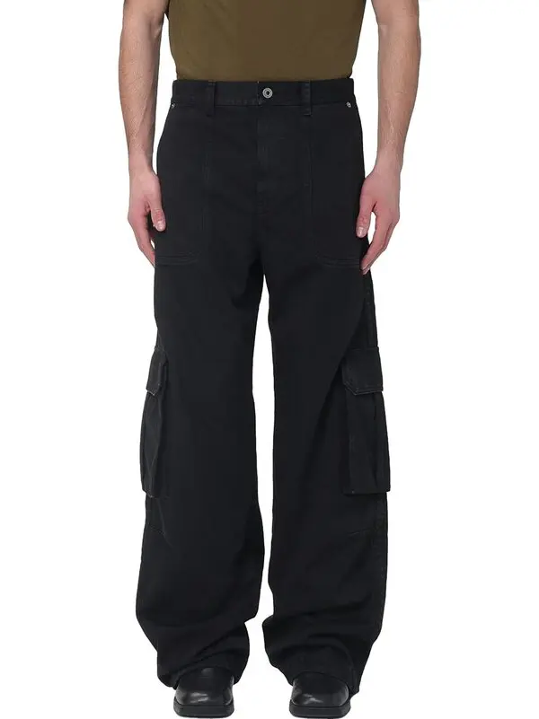 Loewe Cargo Trousers In Cotton - Black