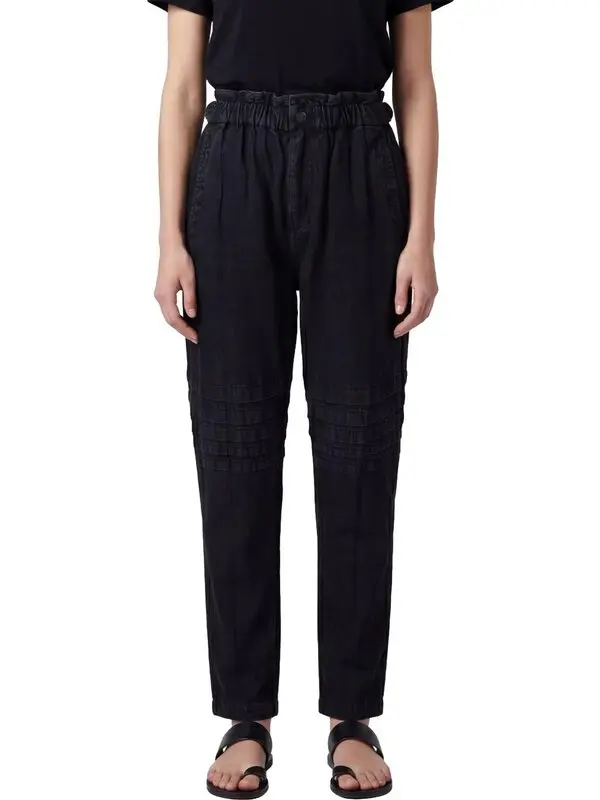 Isabel Marant Étoile Acid Wash Paneled Jeans - Black