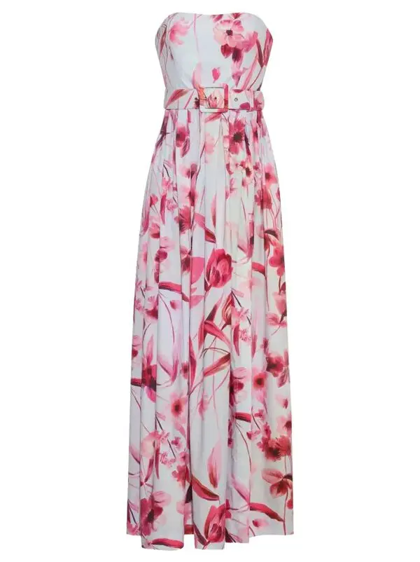 Cara Cara Greenfield Belted Maxi Dress - Blue
