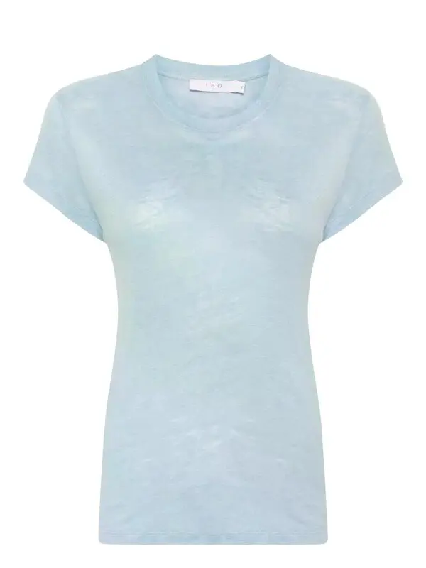 IRO PARIS Short-sleeve Linen T-shirt - Blue