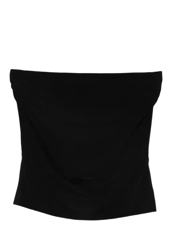 Norma Kamali Ruched Sleeveless Top - Black