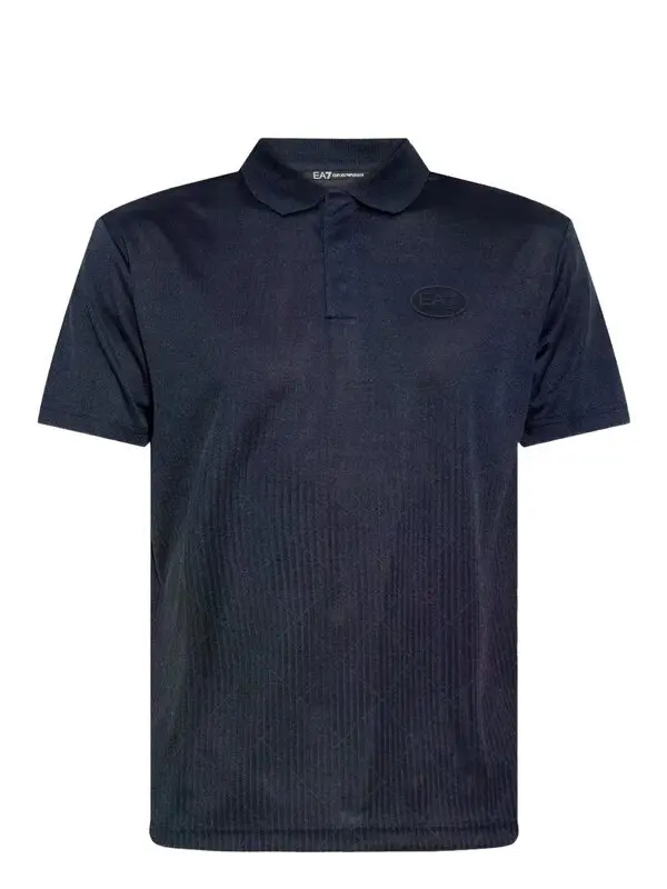 Emporio Armani Logo-patch Polo Shirt - Blue