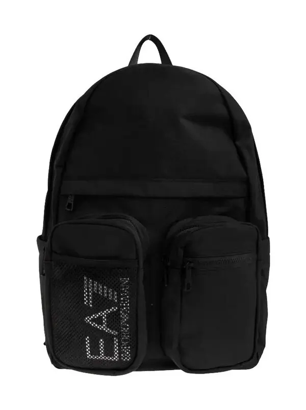 Emporio Armani Pocket Logo Backpack - Black