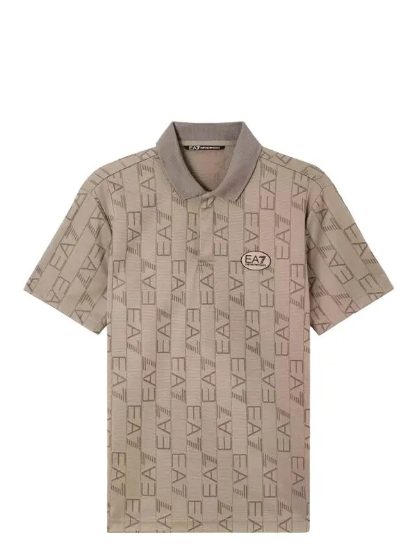 EA7 Golf Pro Polo Shirt In Ventus7 Technical Fabric - Neutrals