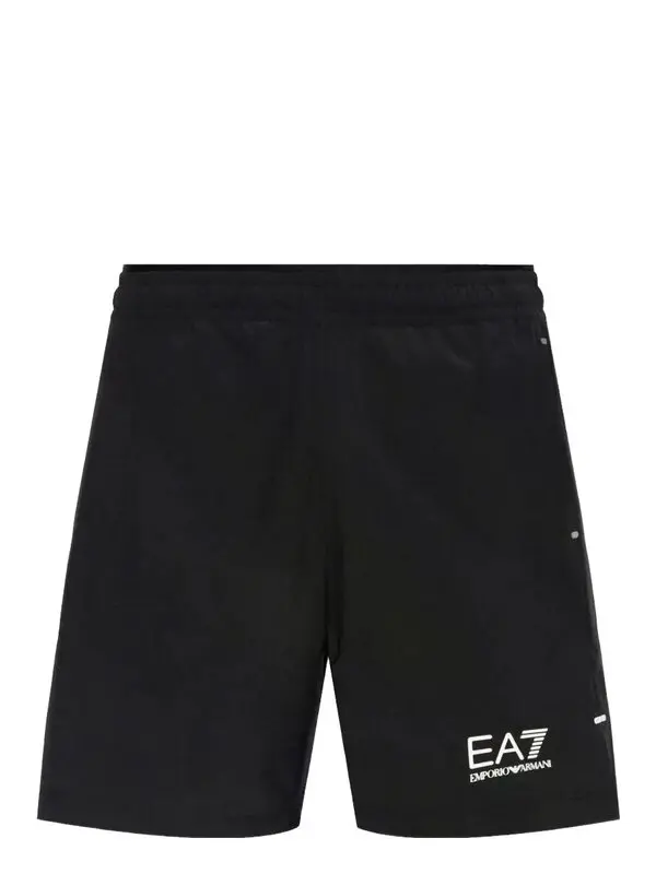 Emporio Armani Logo-print Shorts - Black