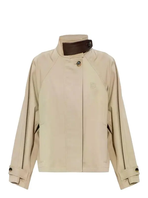 Loewe Button Cotton Jacket - Neutrals