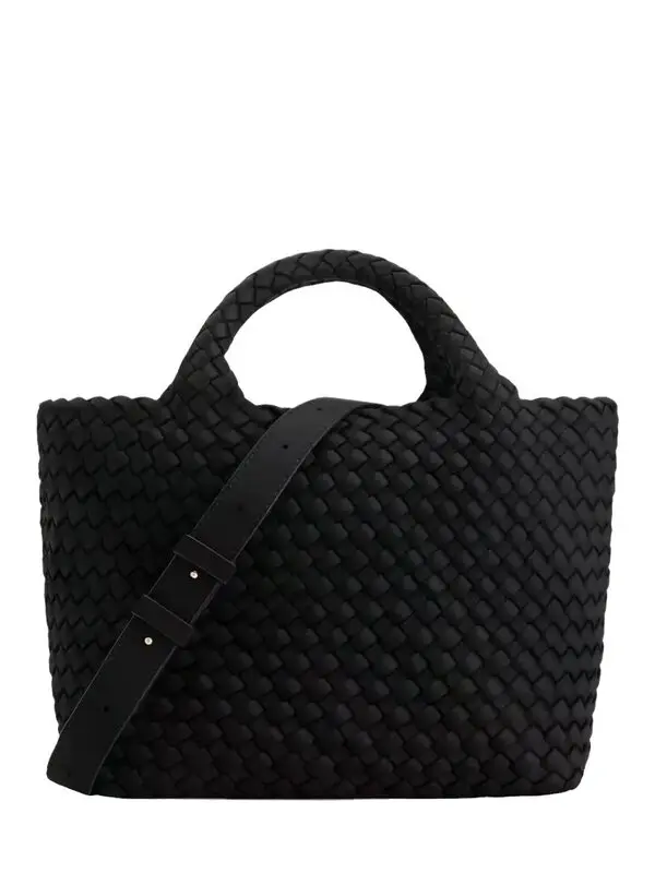 MARREA Braided Handle Tote Bag - Black