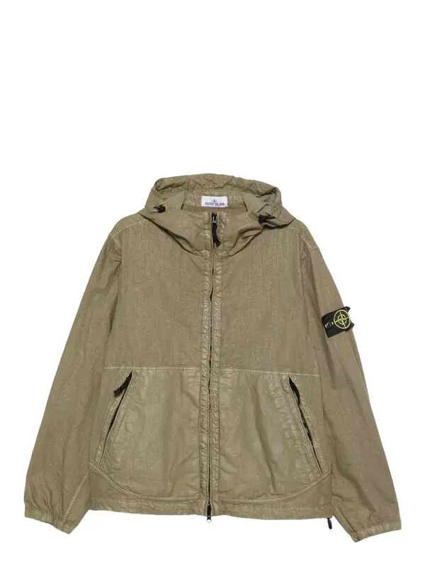 Stone Island Hooded Zip Jacket - Green