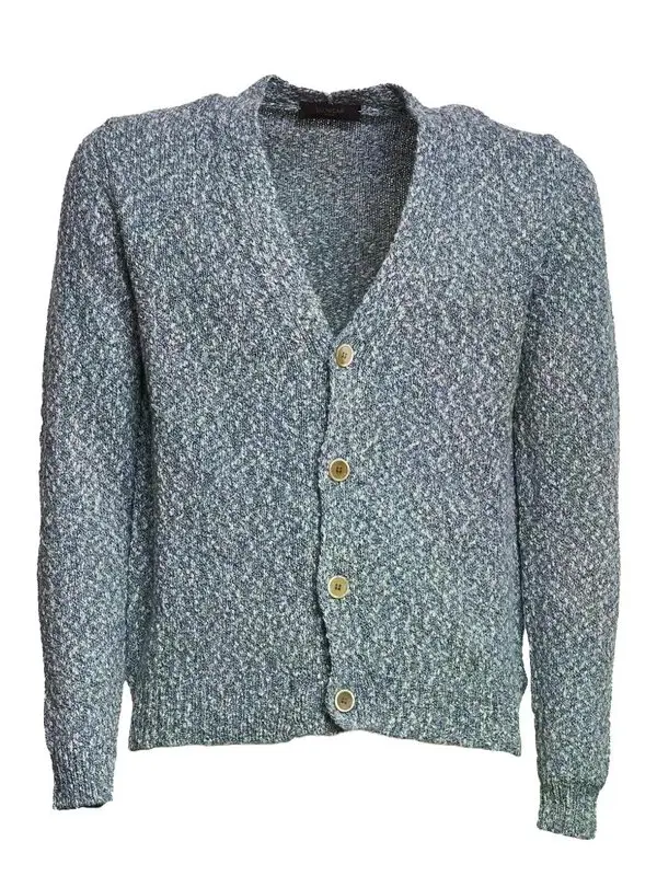 ZANONE V-neck Button Cardigan - Blue