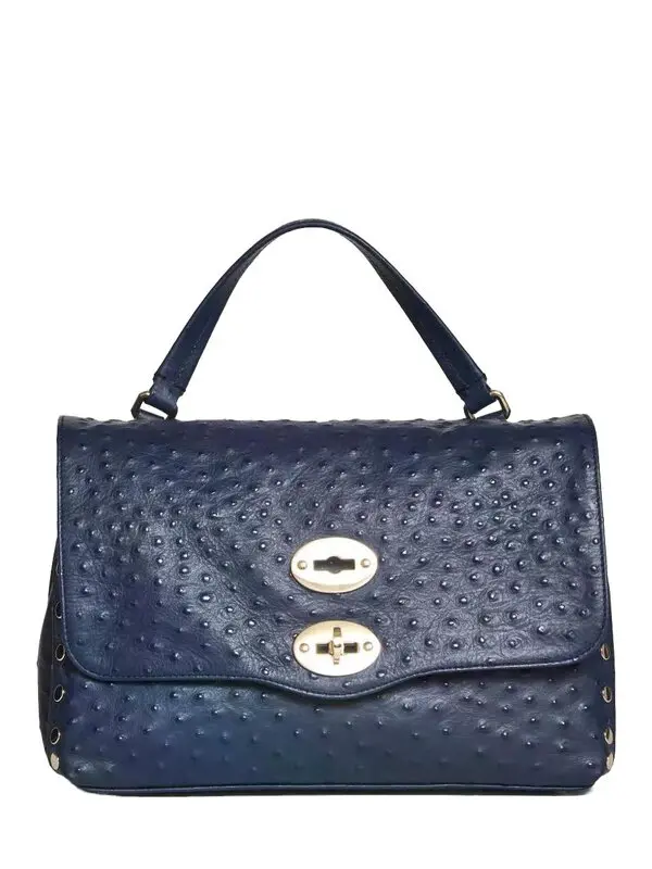 ZANELLATO Studded Leather Satchel - Blue
