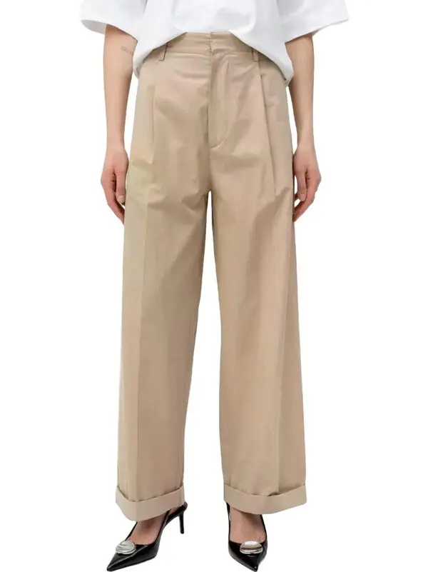 DARKPARK Danielle Wide-leg Trousers - Neutrals