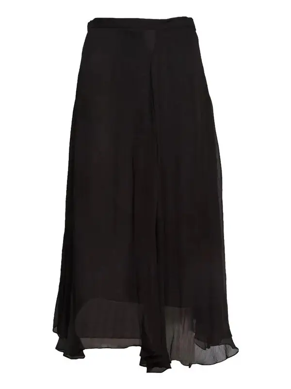 Isabel Marant Lycia Chiffon Asymmetric Skirt - Black