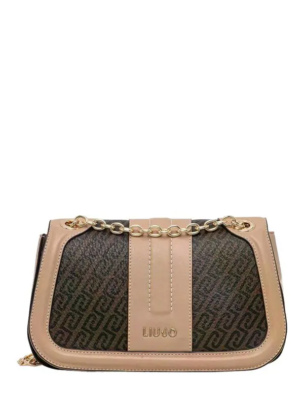 Liu Jo Patterned Satchel With Chain Strap - Brown