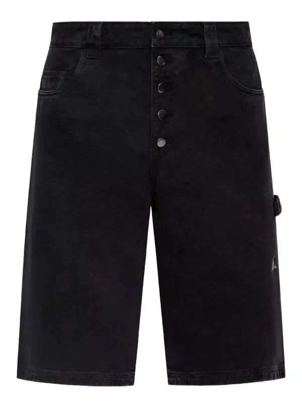 ROA Button-fastening Shorts - Black