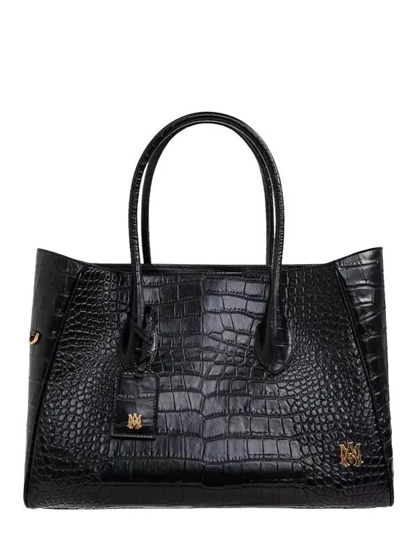 Amiri Crocodile-effect Tote Bag - Black