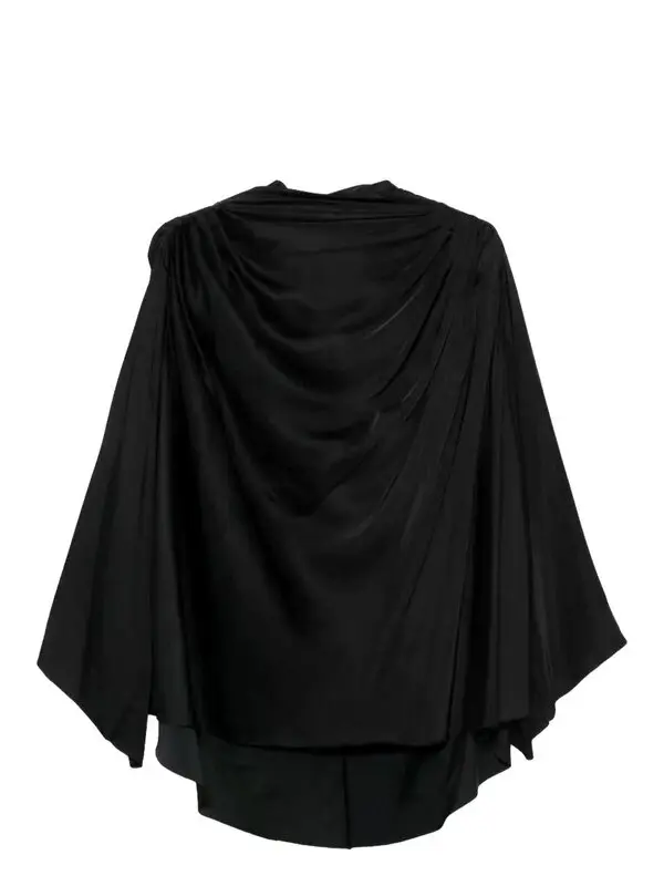 Rick Owens Draped Button Top - Black
