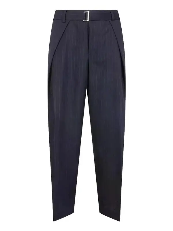 Sacai Pinstripe Pattern Trousers - Black