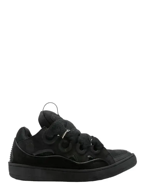 LANVIN Curb Lace-up Sneakers - Black