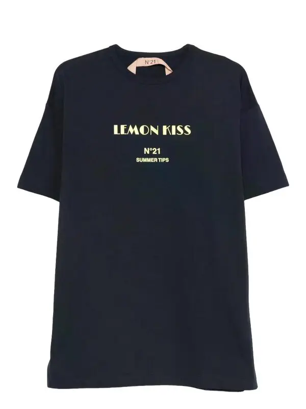 N°21 Printed Short-sleeve T-shirt - Blue