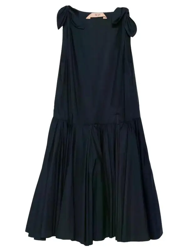 N°21 Tie Straps Gathered Dress - Blue