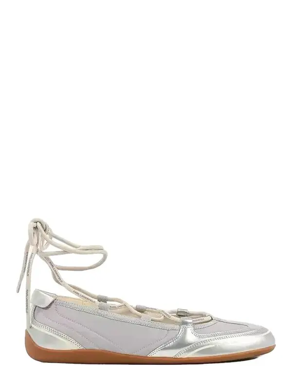 Karl Lagerfeld Altia Ballerina Flats - Silver