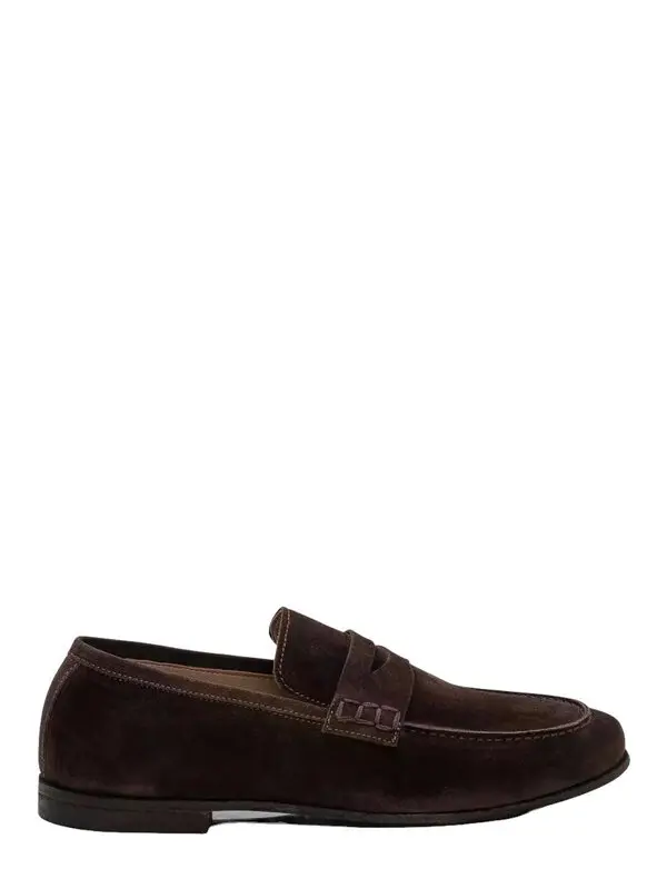 DUCANERO Suede Penny Loafers - Brown