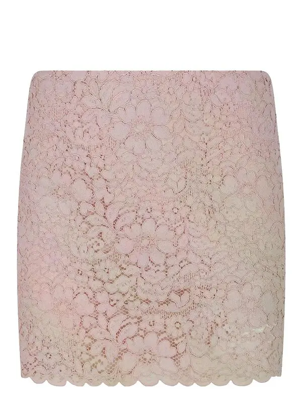 GIANLUCA CAPANNOLO Floral-lace Skirt - Pink