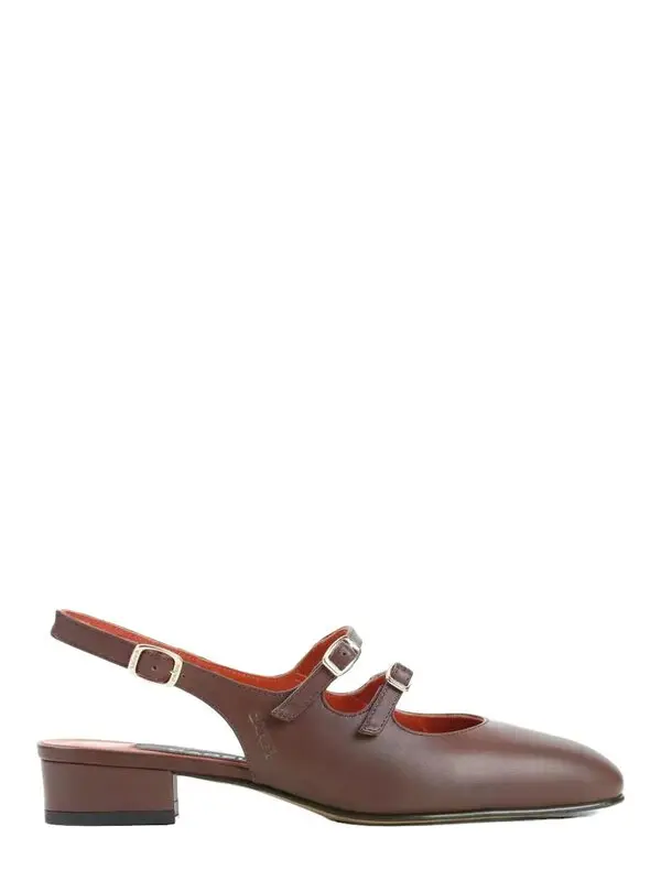 CAREL Buckle-strap Slingback Pumps - Brown
