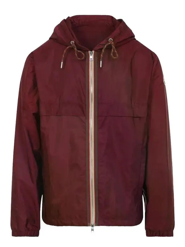 Moncler Hooded Zip Coat - Red