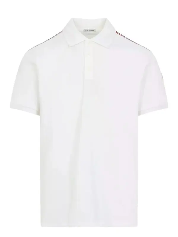 Moncler Stripe Polo Shirt - White