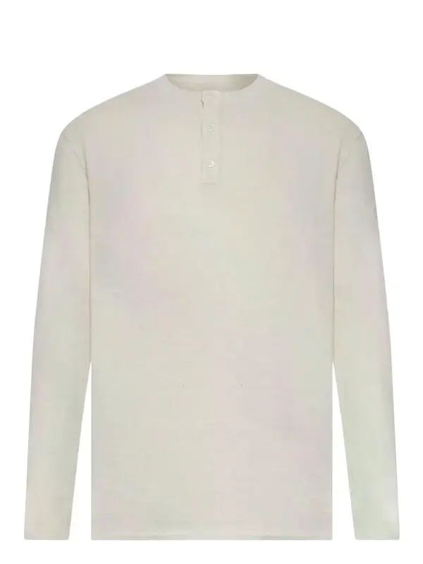 ROBERTO COLLINA Buttoned T-shirt - Neutrals