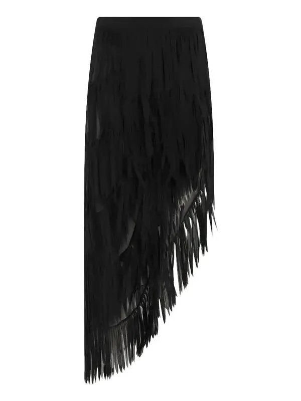 Erika Cavallini Melania Fringed Skirt - Black