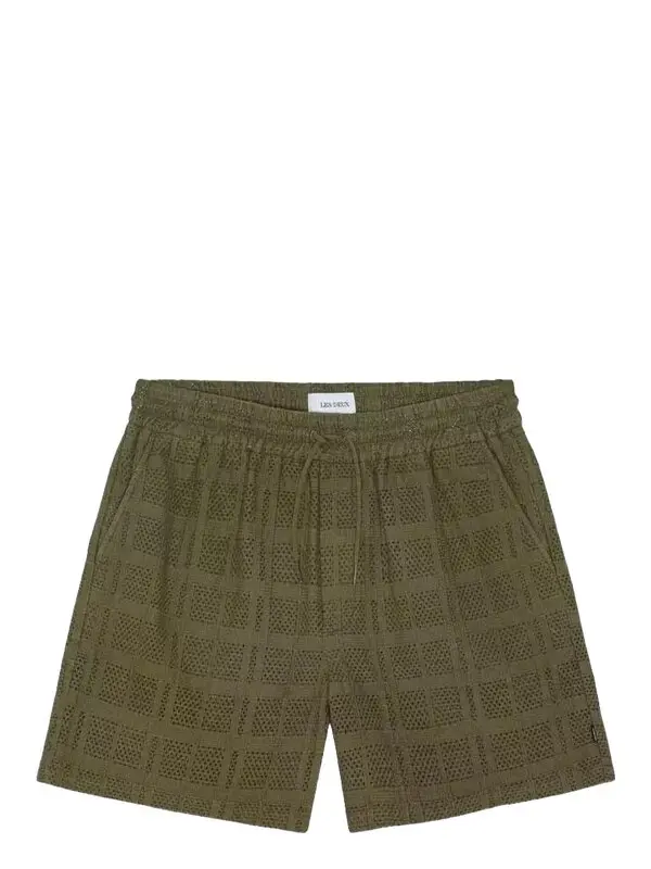 LES DEUX Open-work Deck Shorts - Green