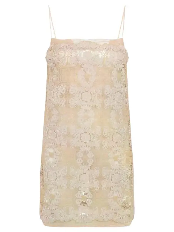 Ermanno Scervino Lace Dress - Neutrals