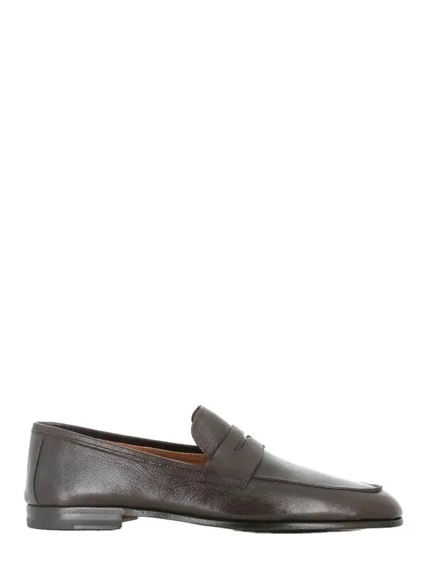 ANTONIO MAURIZI Leather Penny Loafers - Brown