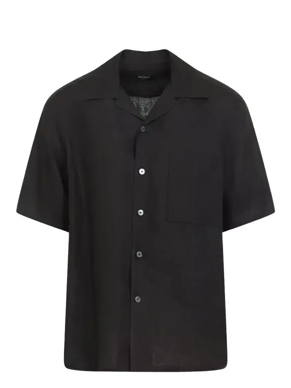 Zegna Pocket Short-sleeve Shirt - Black
