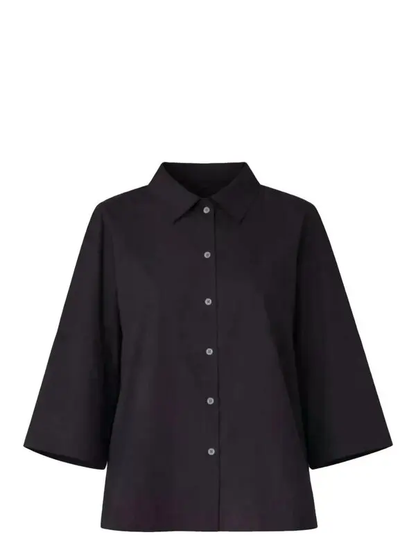 Liviana Conti Buttoned Flared Shirt - Black