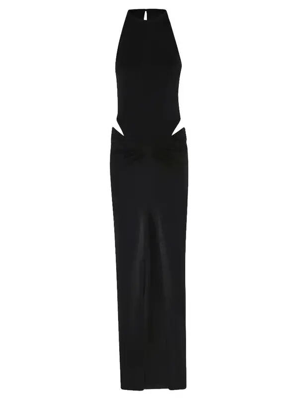 Erika Cavallini Cut-out Halterneck Dress - Black
