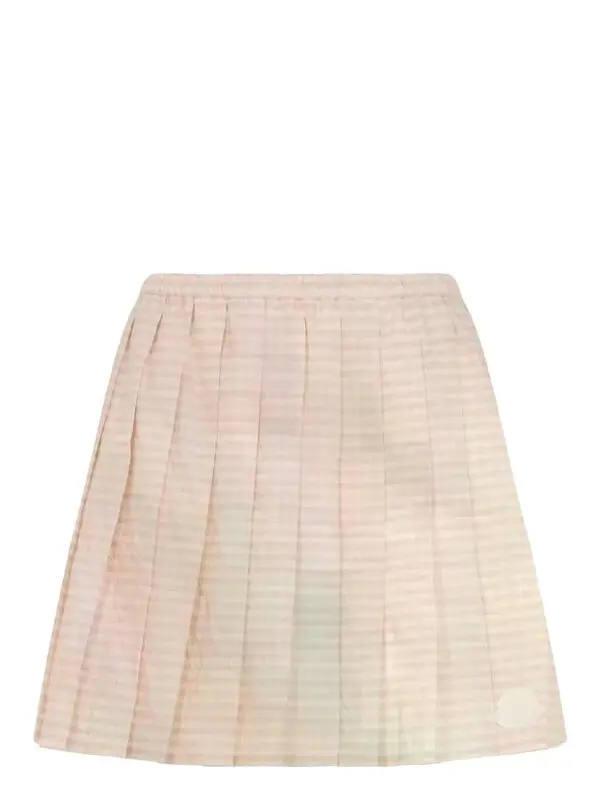 Moncler Gingham Pleated Skirt - Pink