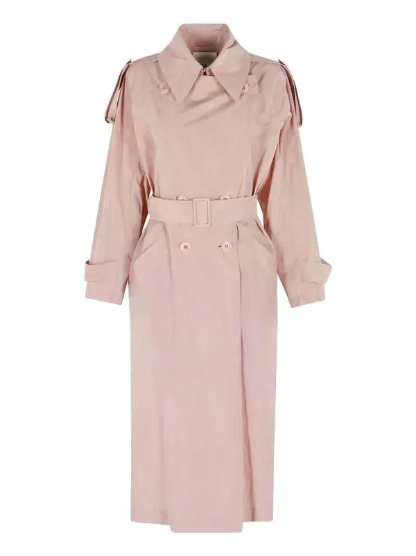 Erika Cavallini Belted Trench Jacket - Pink